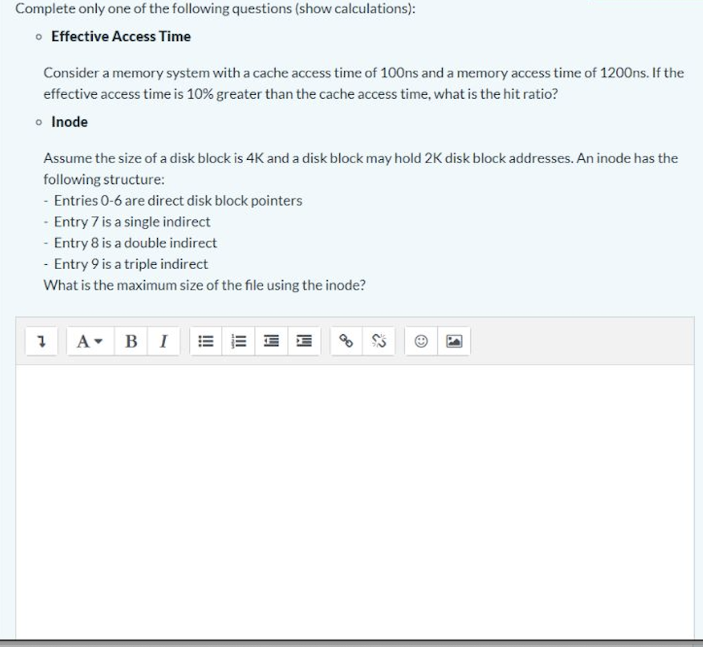 Solved omplete only one of the following questions (show | Chegg.com