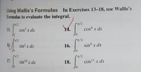 Solved Using Wallis's Formulas In Exercises 13-18, use | Chegg.com