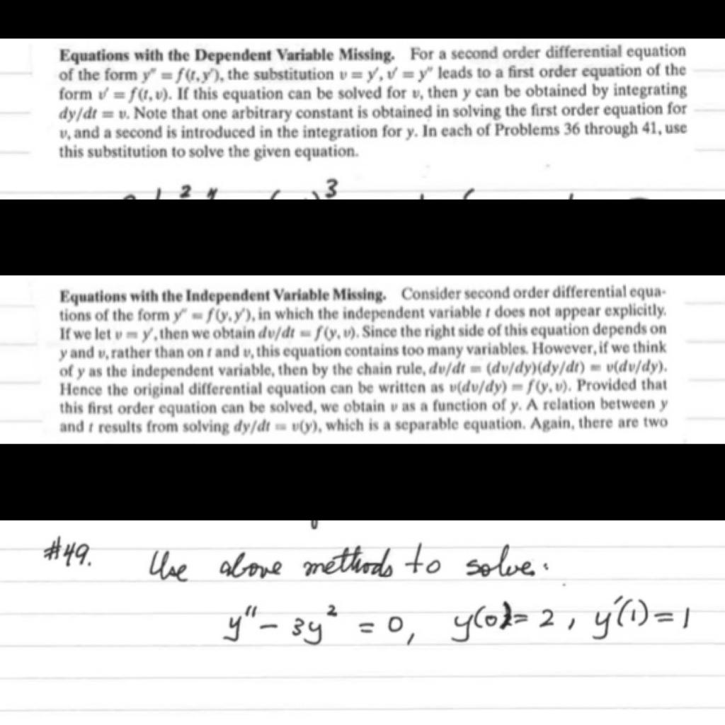 Solved Equations with the Dependent Variable Missing. For a | Chegg.com