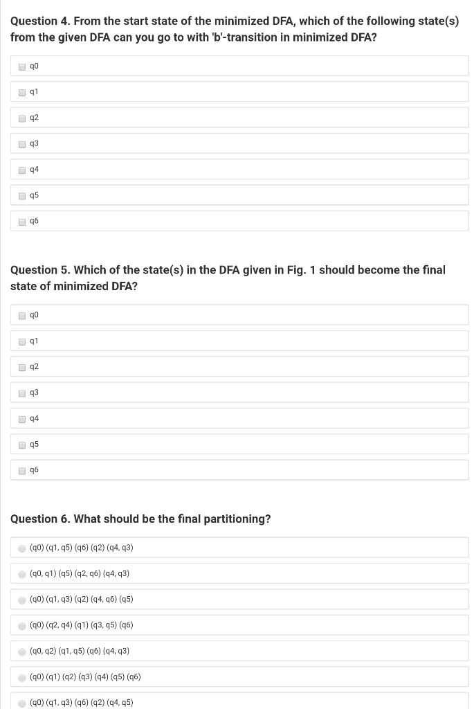 Solved DFA Minimization The transition table of a DFA is | Chegg.com
