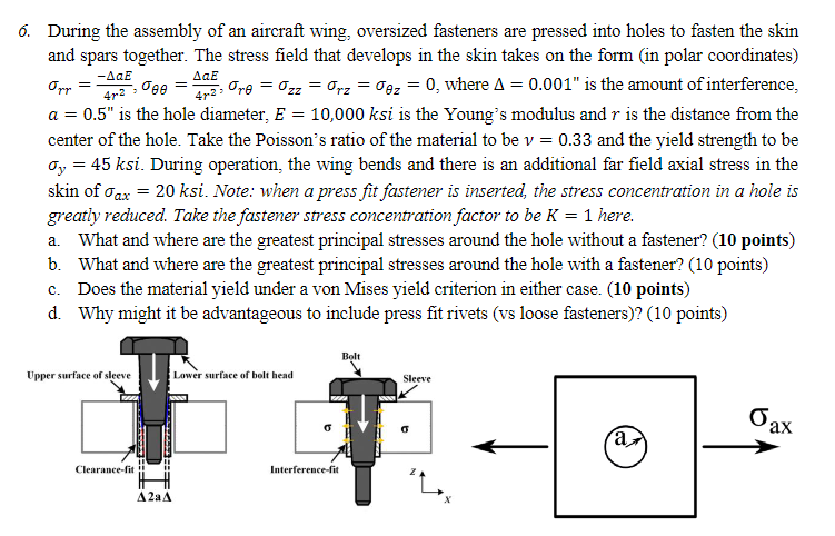 Solved During the assembly of an aircraft wing, oversized | Chegg.com