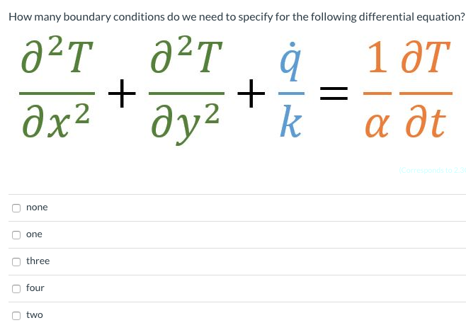 Solved How many boundary conditions do we need to specify | Chegg.com