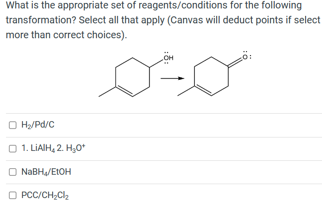 Solved What is the appropriate set of reagents/conditions | Chegg.com