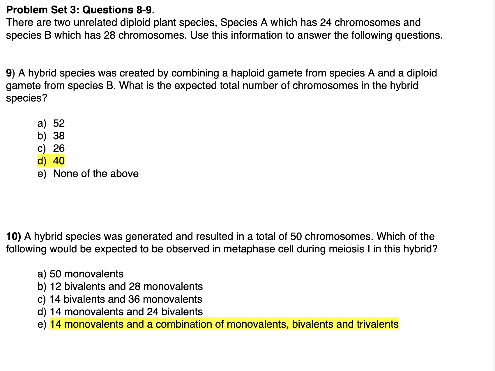 Solved Problem Set 3: Questions 8-9. There are two unrelated | Chegg.com