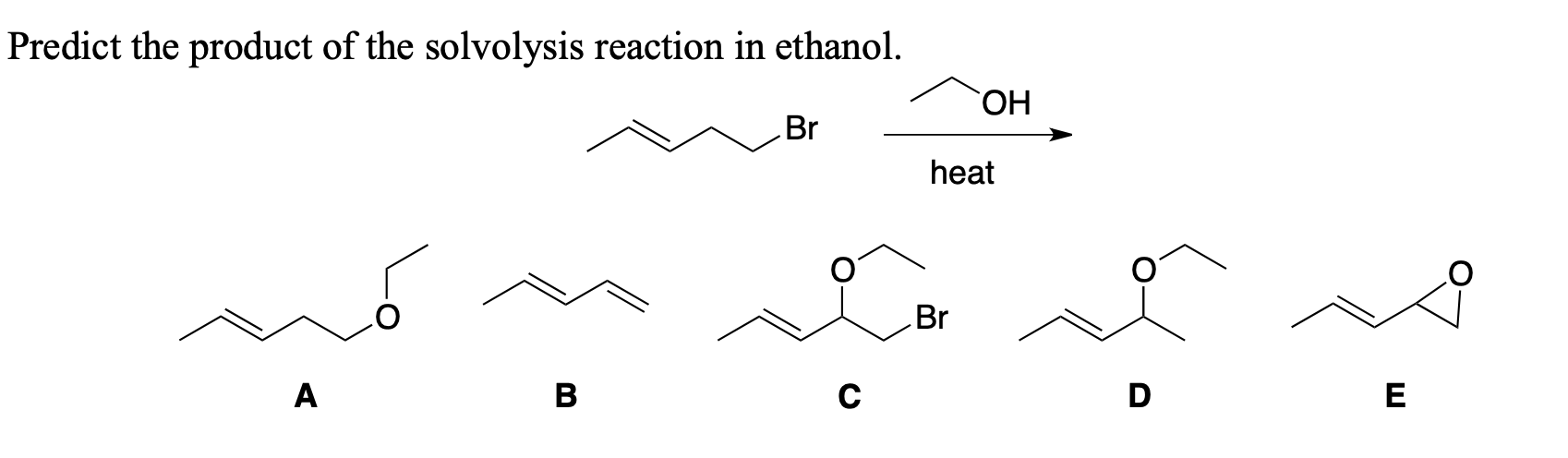 Solved Predict the product of the solvolysis reaction in | Chegg.com