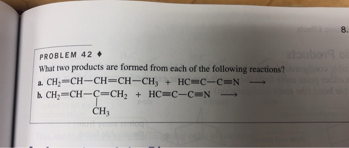 Solved ata oi8. PROBLEM 42 What two products are formed from | Chegg.com