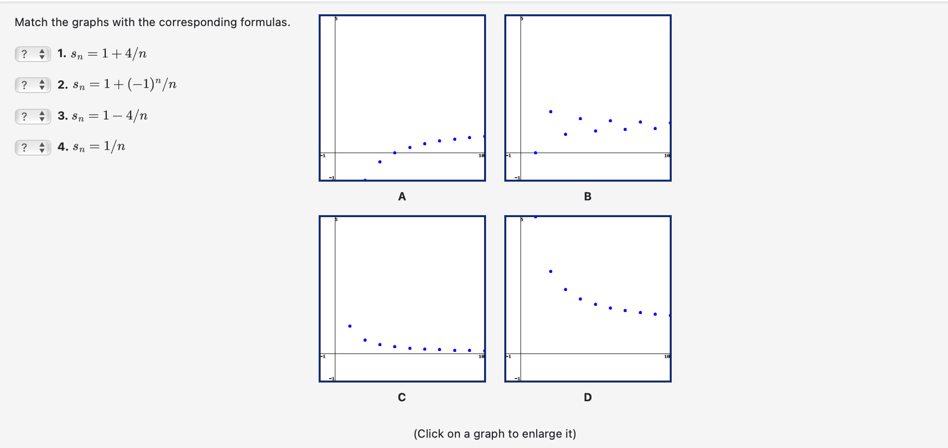 Match the graphs with the corresponding formulas. 1. | Chegg.com