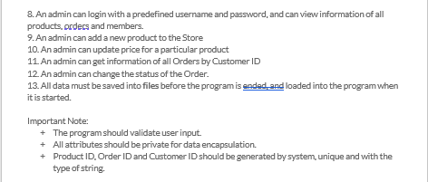 Solved Problem details APP FOR STORE ORDER MANAGEMENT SYSTEM | Chegg.com
