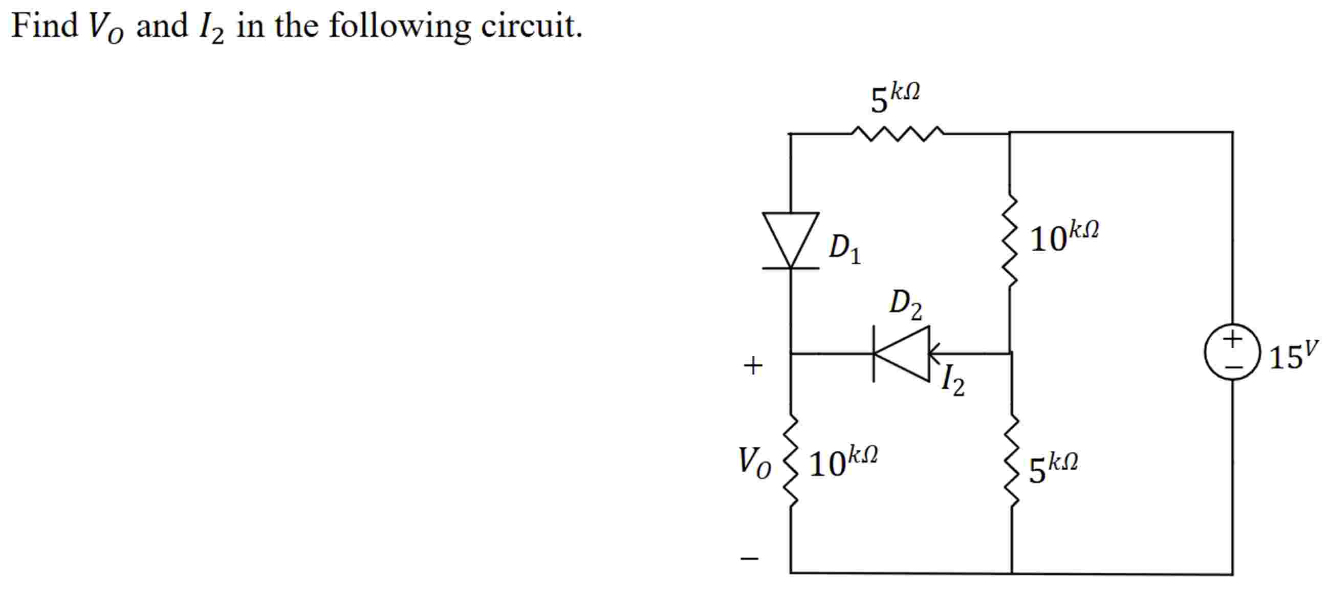Solved Find VO ﻿and I2 in ﻿the following circuit. | Chegg.com