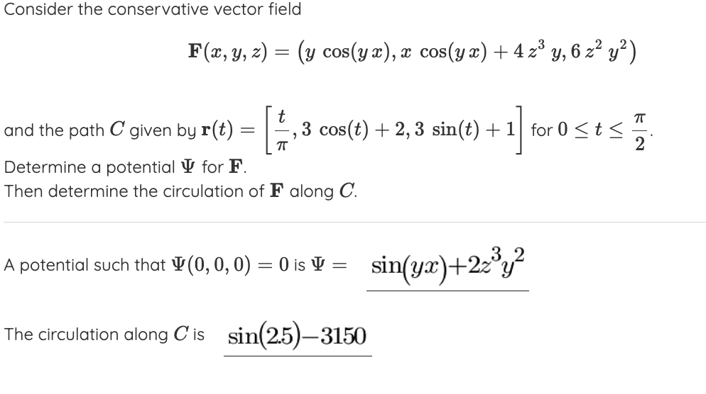 Solved Consider the conservative vector field | Chegg.com
