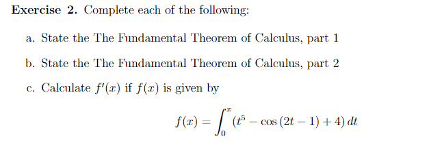 Solved Exercise 2. Complete each of the following: a. State | Chegg.com