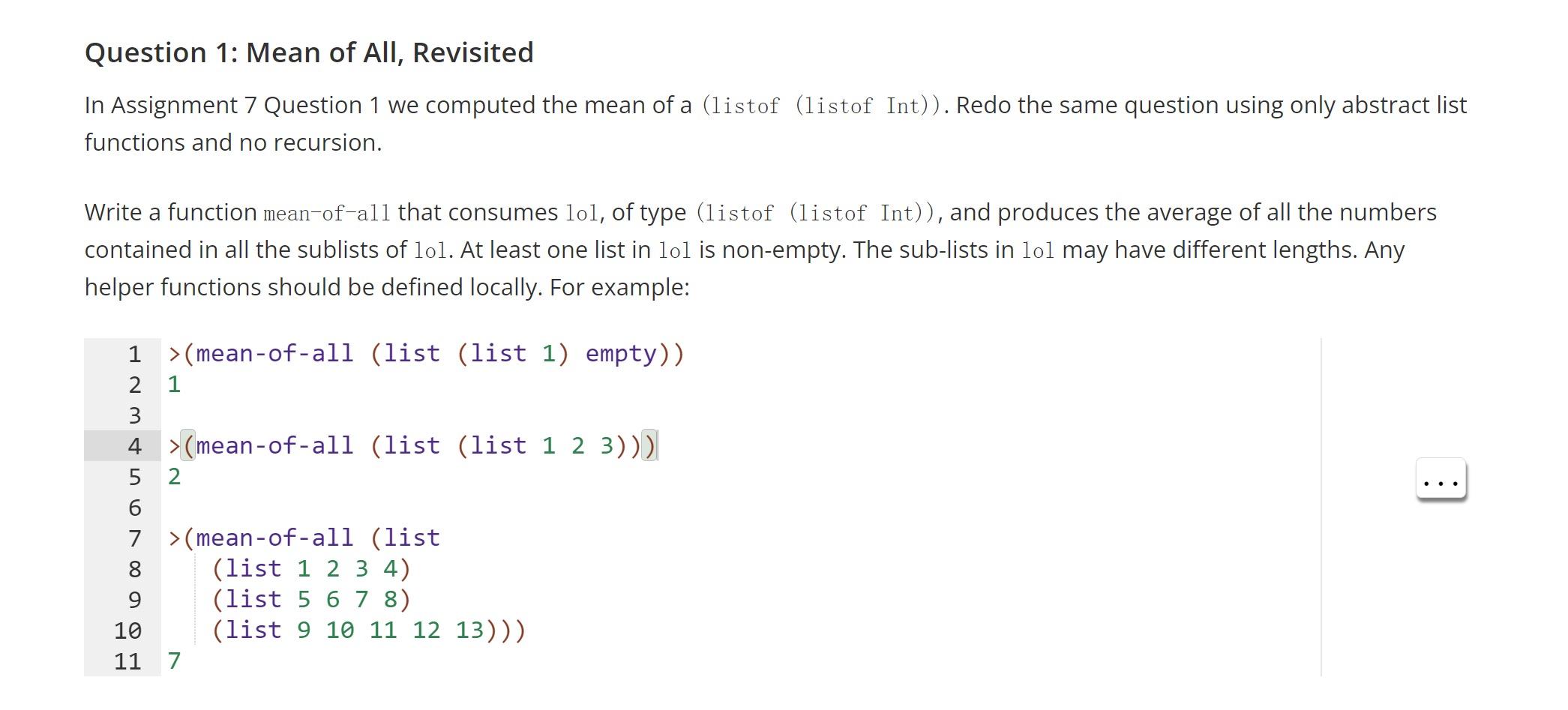 Solved please only use map, foldr, filter,build-list and | Chegg.com