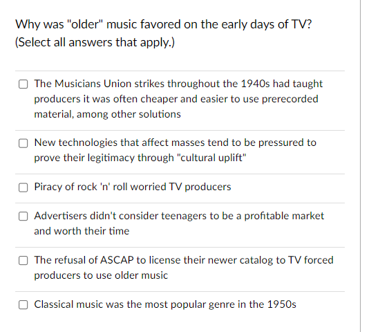 Why was "older" music favored on the early days of | Chegg.com