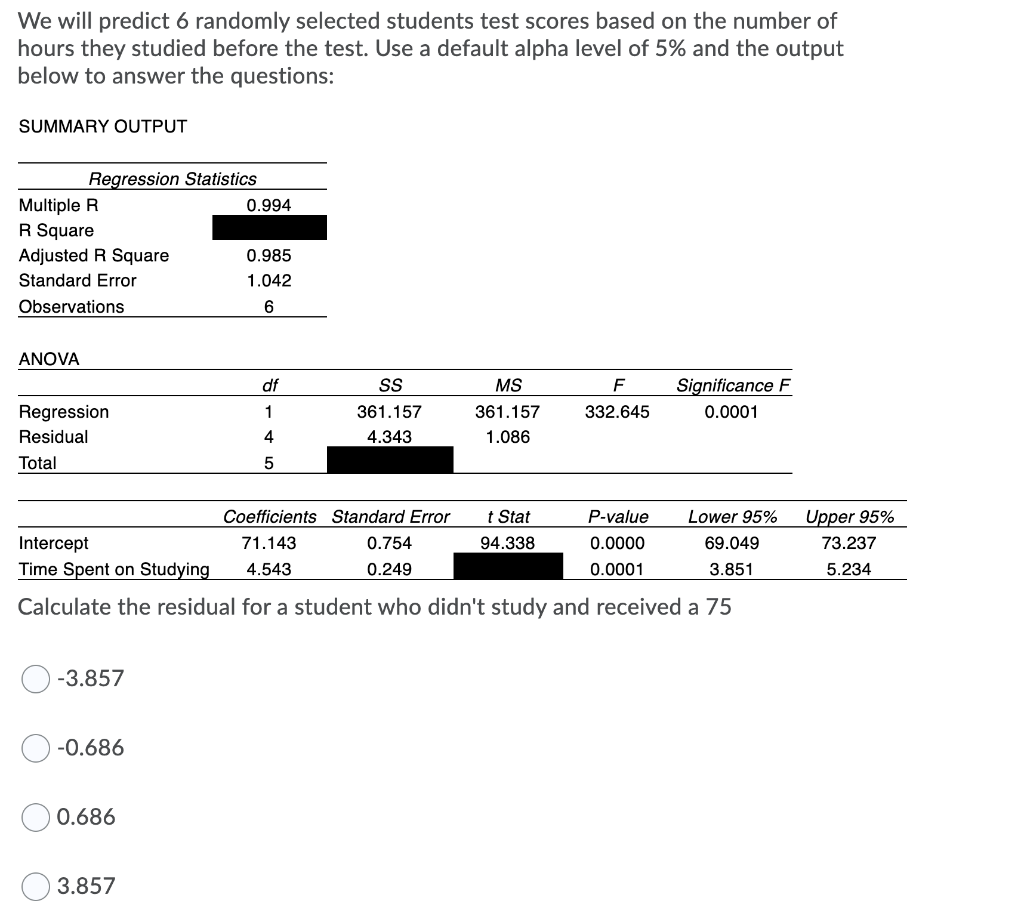 We will predict 6 randomly selected students test | Chegg.com