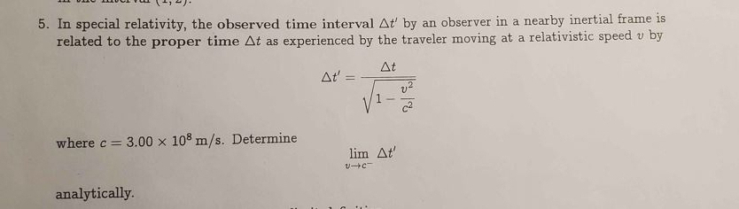 Solved IWIมIn ﻿special relativity, the observed time | Chegg.com