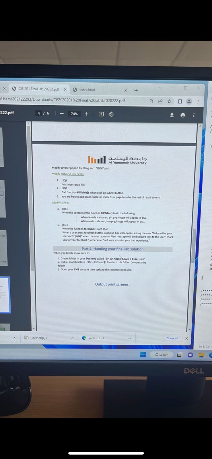 Solved IIIIIIpart:Modify JavaScript part by filling each | Chegg.com