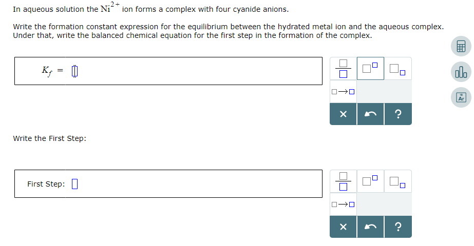 Solved In aqueous solution the Ni ion forms a complex with | Chegg.com