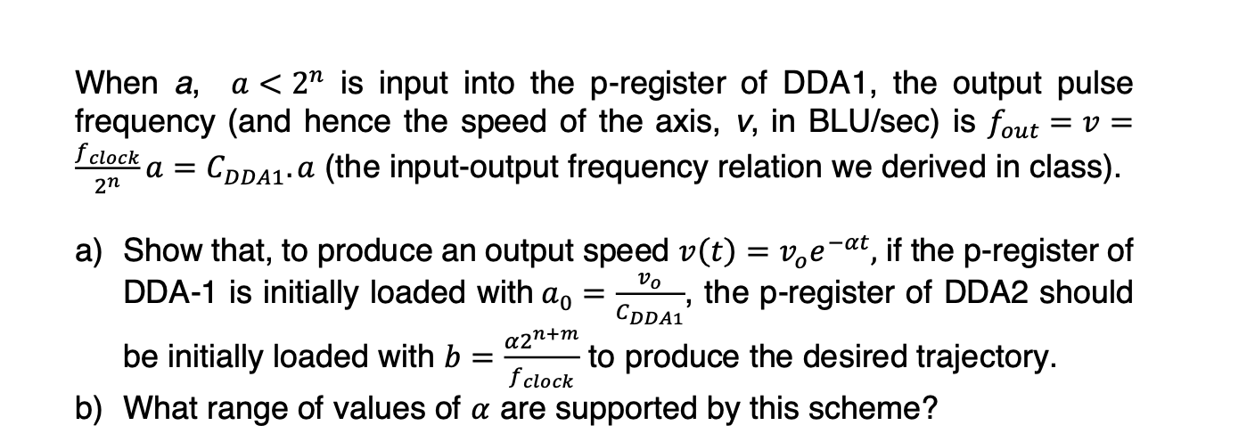 Solved 2. The DDA circuit shown is for a single-axis speed | Chegg.com