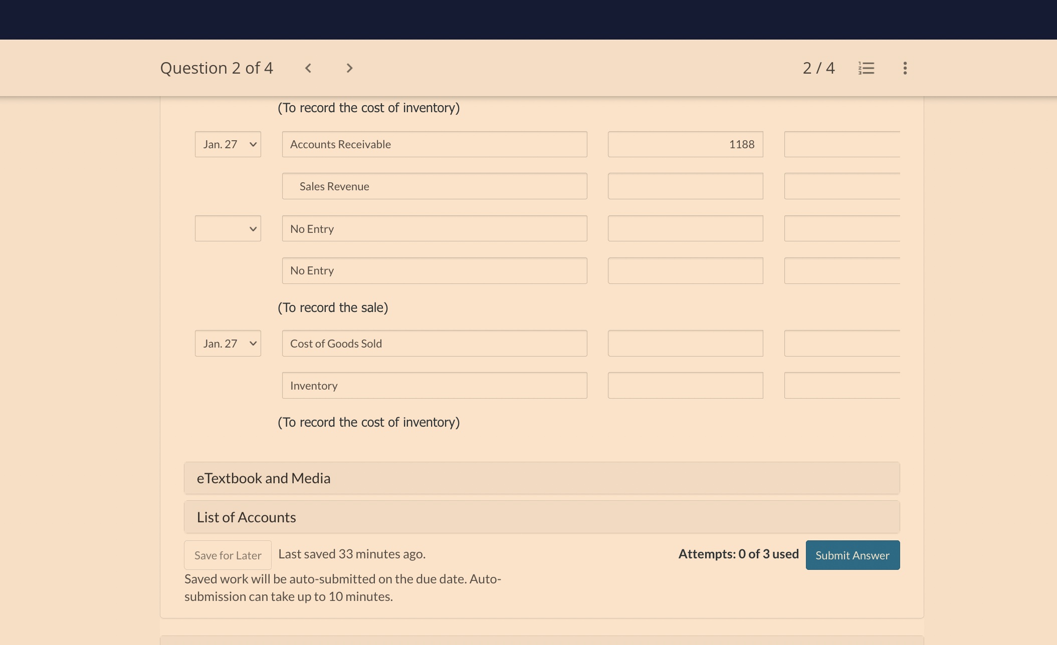 Solved Topic is FIFO cash flow and Journal Entries for | Chegg.com