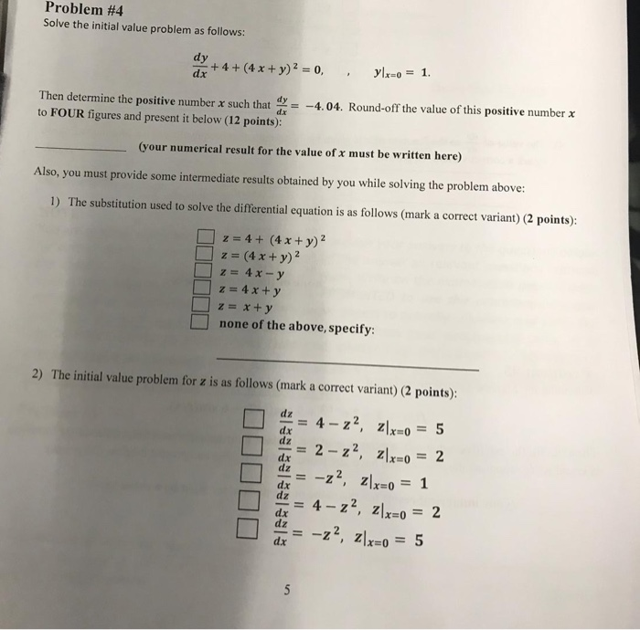 Solved Problem #4 Solve the initial value problem as | Chegg.com