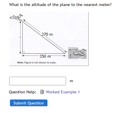 Solved What is the altitude of the plane to the nearest | Chegg.com