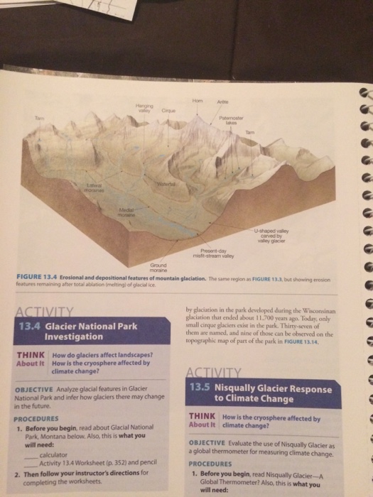 Solved ACTIVITY 13.4 Glacier National Park Investigation | Chegg.com