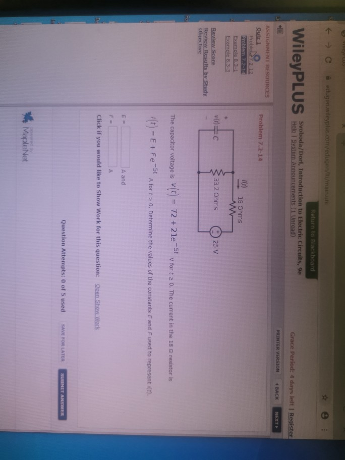 Solved C e dugen.wileyplus.com/edugen/lt/main. Return to | Chegg.com