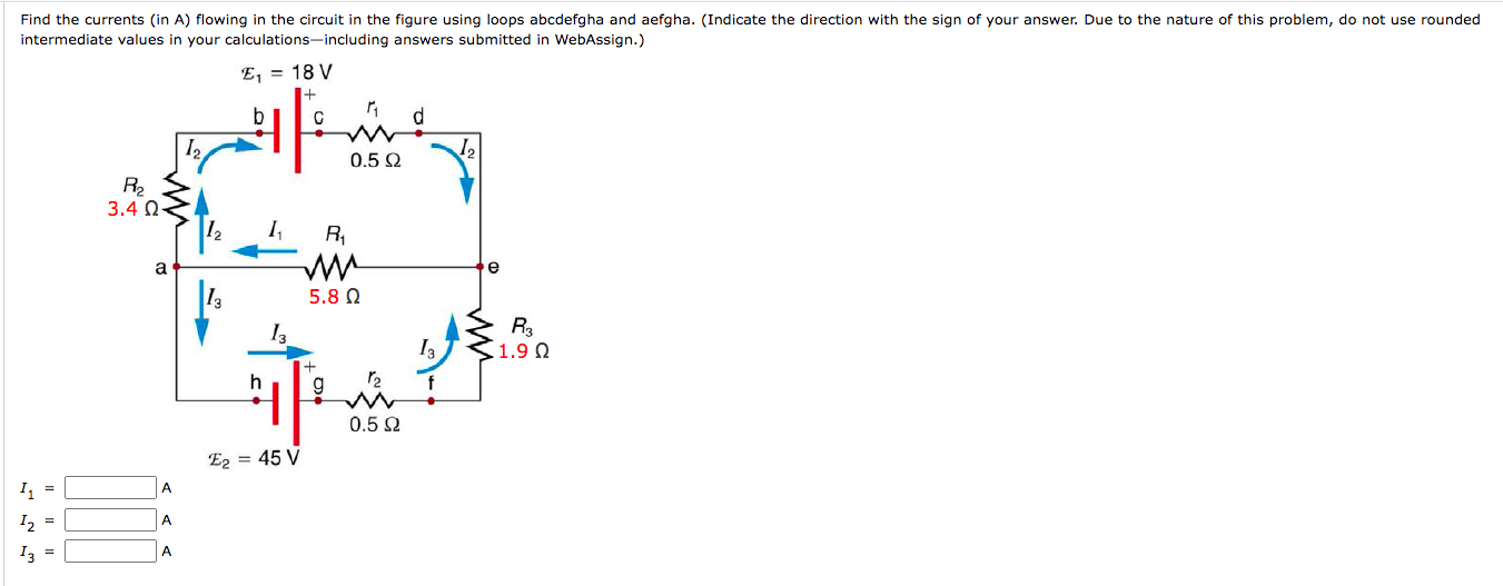 Solved E2=45 V | Chegg.com