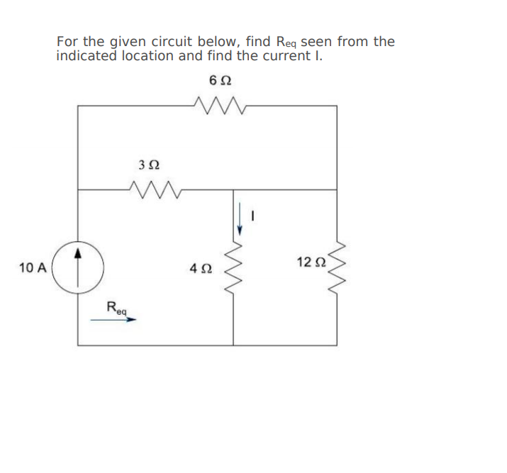 Solved For the given circuit below, find Req seen from the | Chegg.com