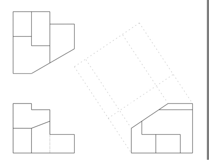 Solved Create the auxiliary view for each of the three | Chegg.com