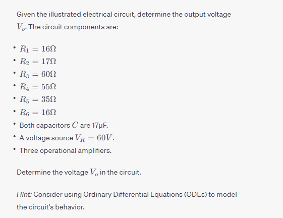 Solved Given the illustrated electrical circuit, determine | Chegg.com