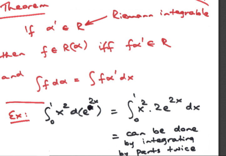 Theorem - If ders Riemana integrable then fe R(x) iff | Chegg.com