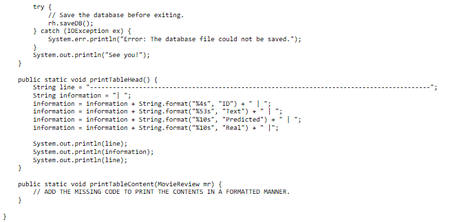 I really need help finishing up this java | Chegg.com