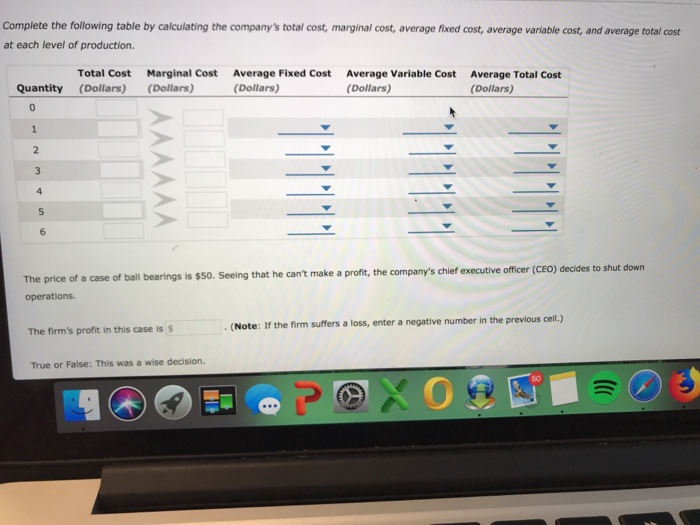 Solved Ball Bearings, Inc., faces costs of production as | Chegg.com