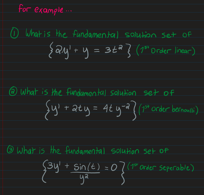 Solved How do you create a Fundamental Set of Solutions for | Chegg.com