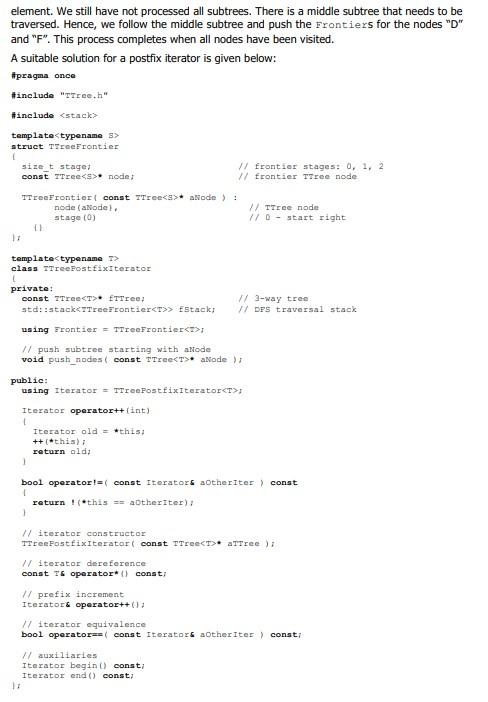 Solved 3-ary Trees and Postfix Traversal We wish to define a | Chegg.com