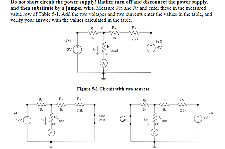 Solved Do not short circuit the power supply! Rather turn | Chegg.com