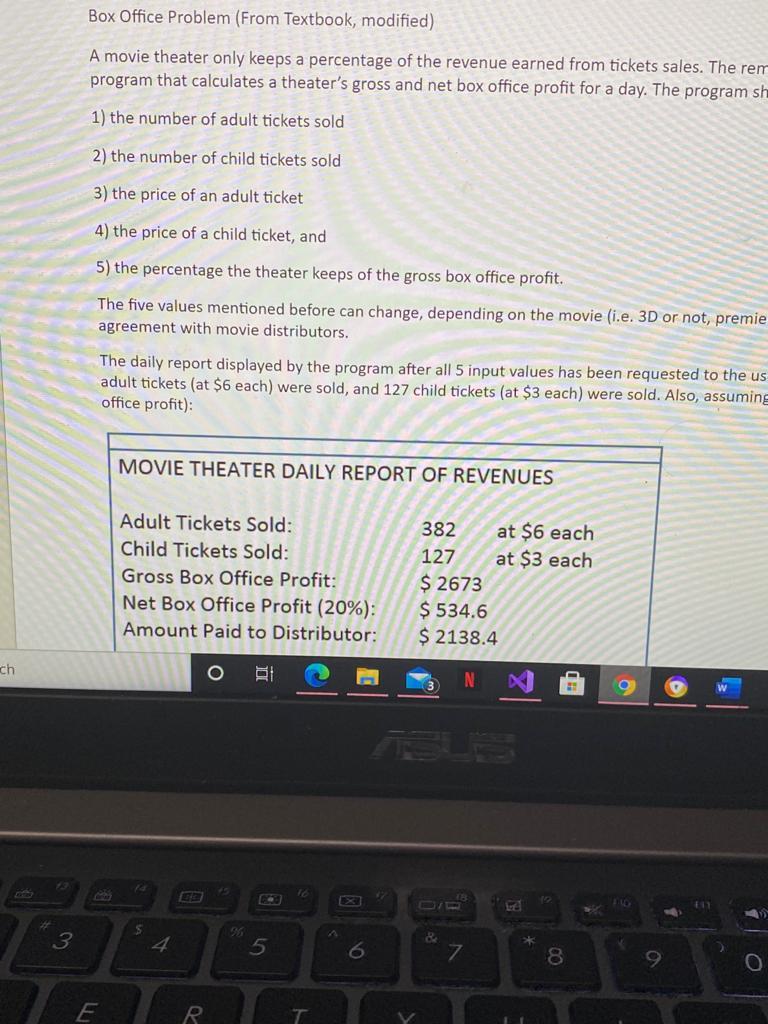 Solved Box Office Problem (From Textbook, modified) A movie | Chegg.com