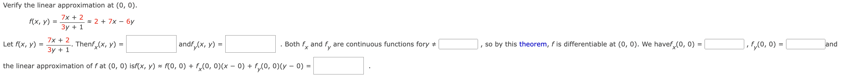 Solved Verify The Linear Approximation At 0 0