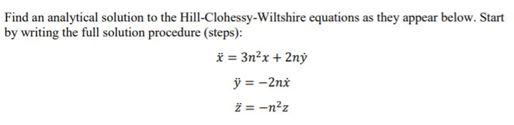 Solved Find an analytical solution to the | Chegg.com