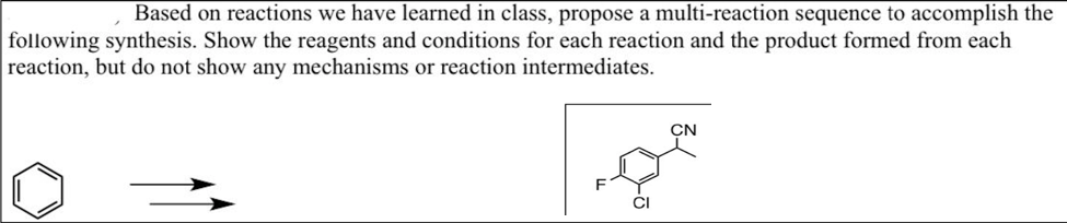 Solved propose a multi-reaction sequence to accomplish the | Chegg.com