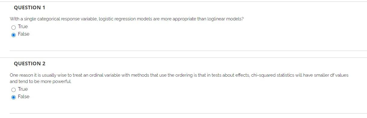 Solved QUESTION 1 With a single categorical response | Chegg.com