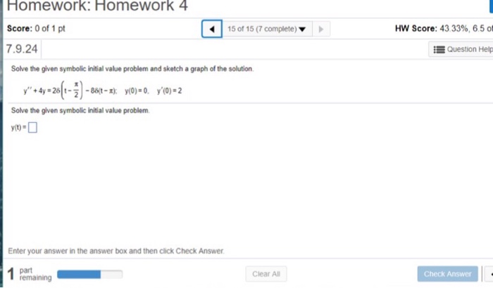 Solved Solve the given symbolic initial value problem and | Chegg.com
