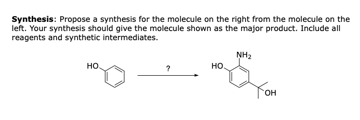 Solved Synthesis: Propose a synthesis for the molecule on | Chegg.com