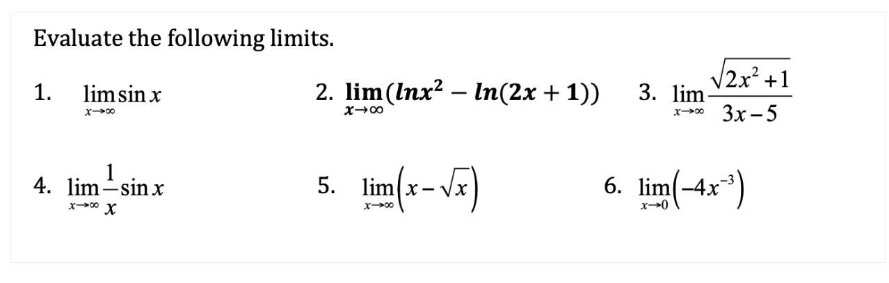 Solved Evaluate the following | Chegg.com