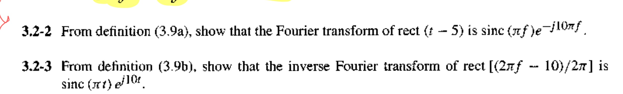 Solved 3.2-2 From definition (3.9a), show that the Fourier | Chegg.com