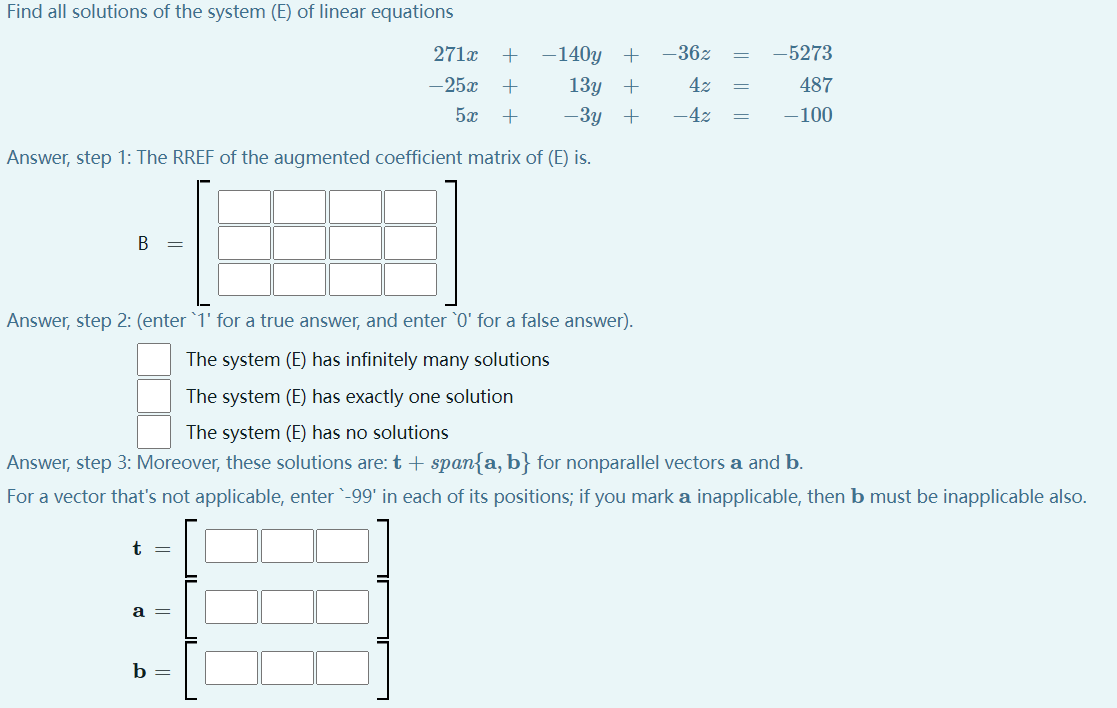 Solved Find All Solutions Of The System E Of Linear