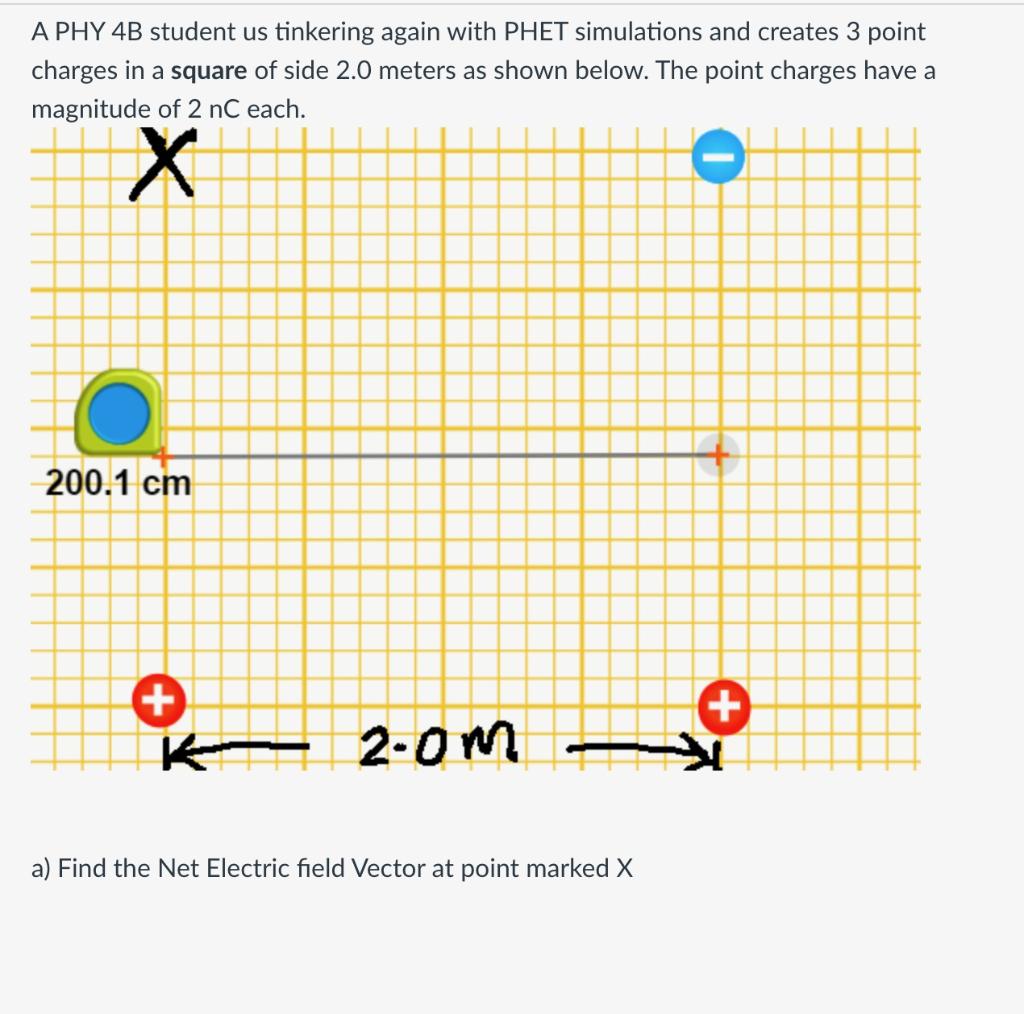 Solved A PHY 4B student us tinkering again with PHET | Chegg.com