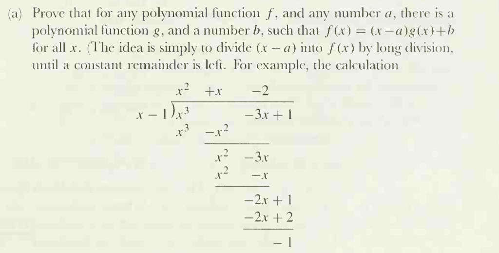 Solved a)Prove that for any polynomial function f, and any | Chegg.com