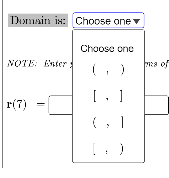 Solved Find the domain of r(t) and the value of r(to). NOTE: | Chegg.com